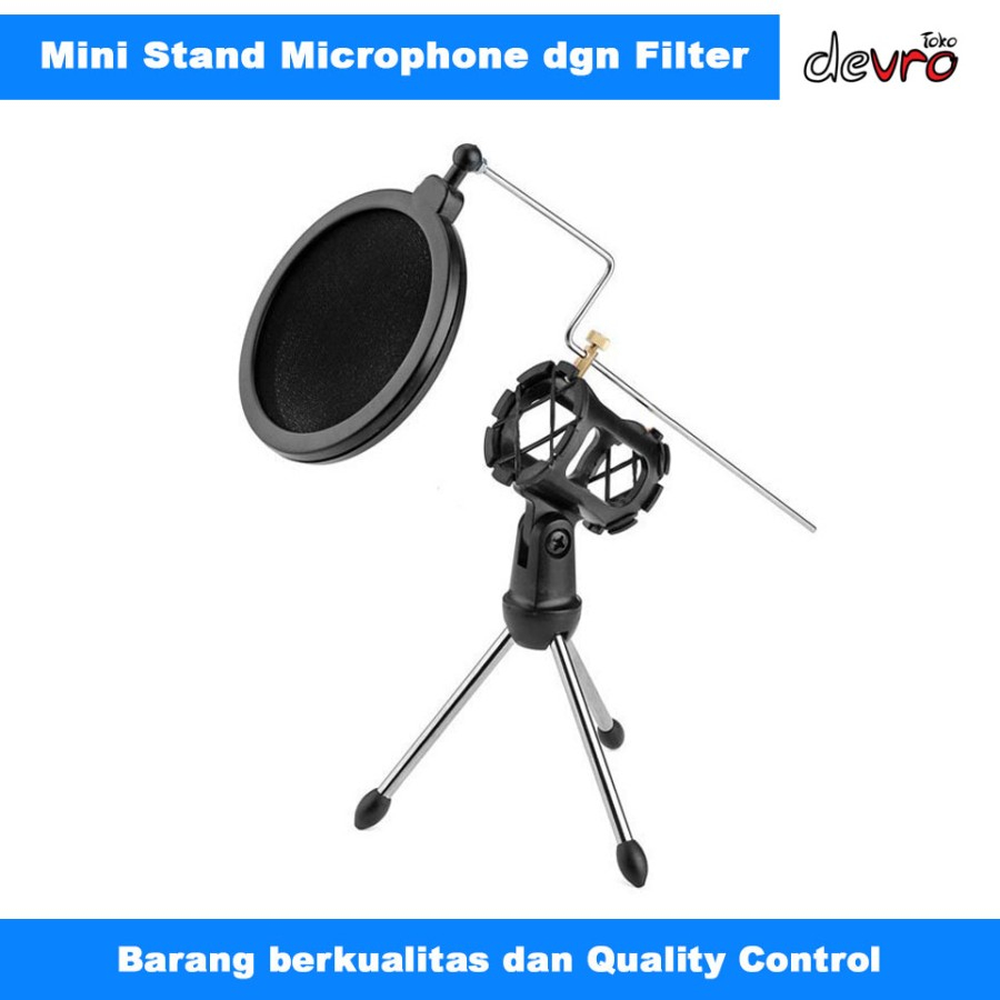 Jual Stand Microphone - Mini Tripod Stand Mikrofon Microphone Universal ...