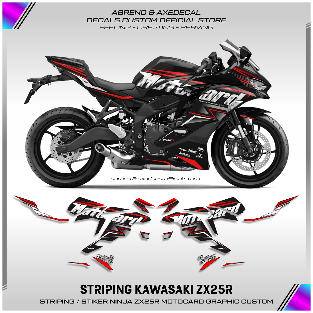Jual DECAL STRIPING ZX25R MOTOCARD RACING STIKER MOTOR KAWASAKI NINJA ...