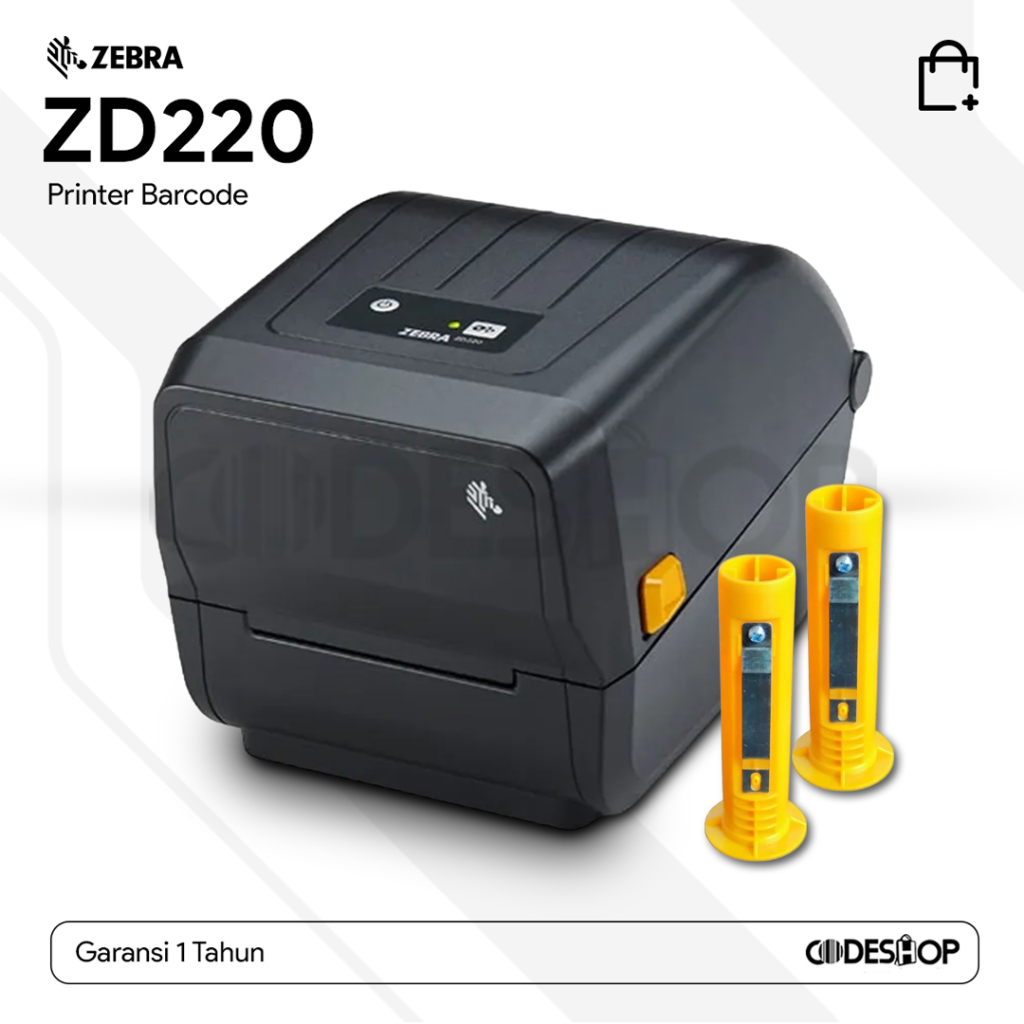 Jual Zebra ZD220 Printer Label Setara ZD230 Plus Sepasang Spindle ...