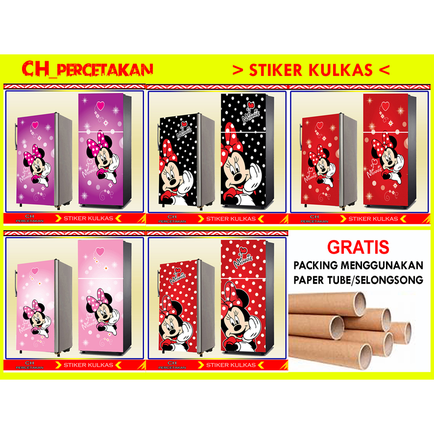 Jual STIKER KULKAS MOTIF Minie mouse & Mikey mouse | Shopee Indonesia