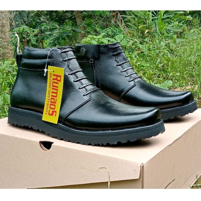 Jual SEPATU boots pria PDH DINAS KANTORAN formal SOL DATAR | Shopee ...