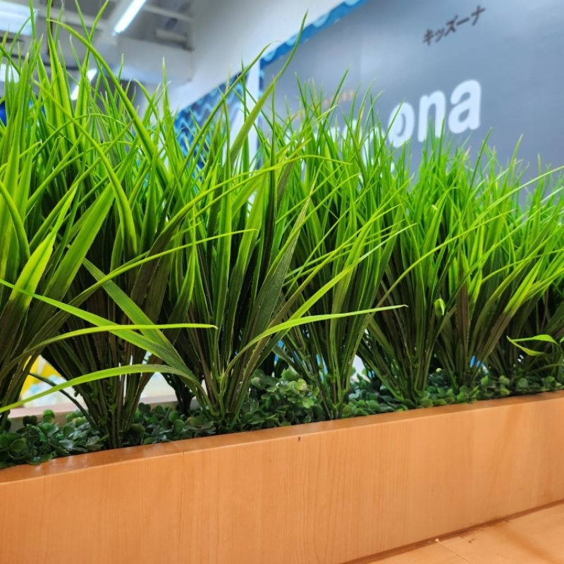 Jual Daun Rumput Hijau / Rumput Artificial / Daun Hiasan [ TANPA POT ...