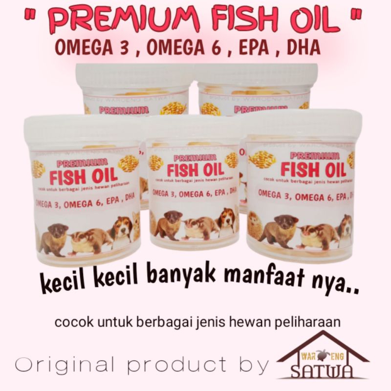 Jual [WS12] MINYAK IKAN PREMIUM FISH OIL VITAMIN KUCING ANJING MUSANG ...