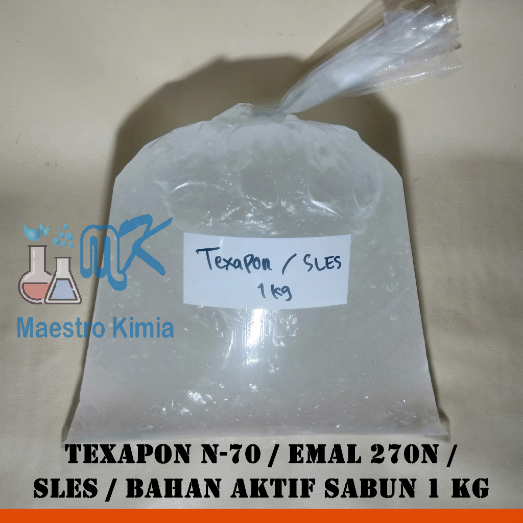 Jual Texapon N-70 / Emal 270N / SLES / Bahan Aktif Sabun 1 Kg | Shopee ...
