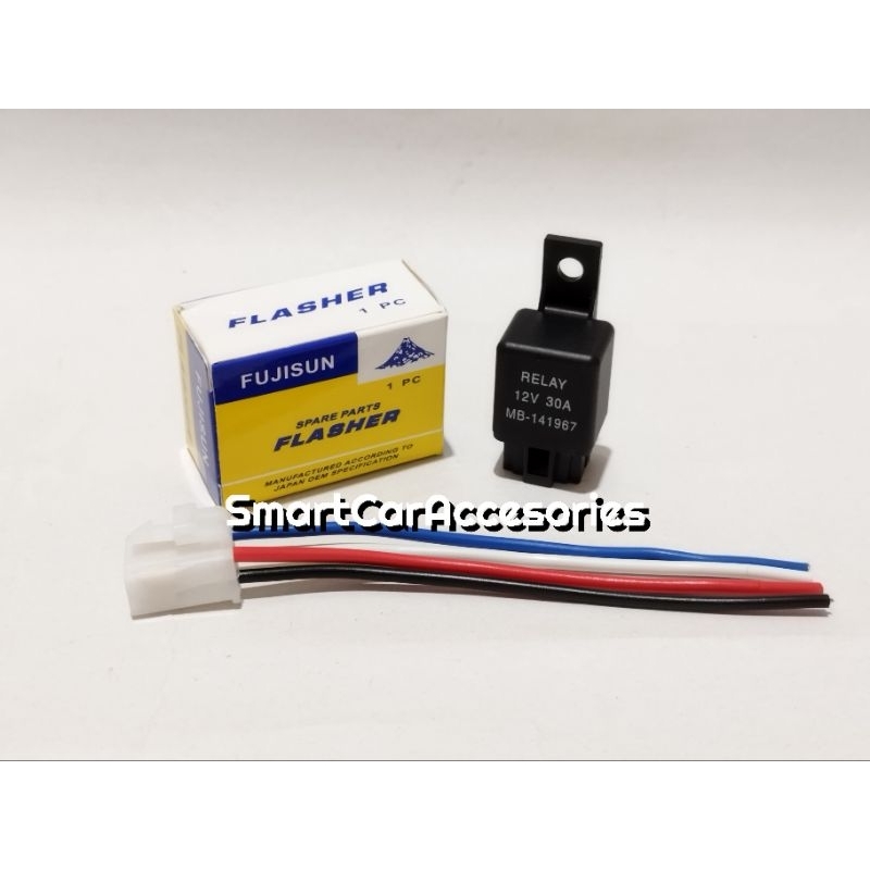 Jual Relay Relai Rilai Engine Lampu L300 Colt Tss T120ss 12V 30a 4kaki ...