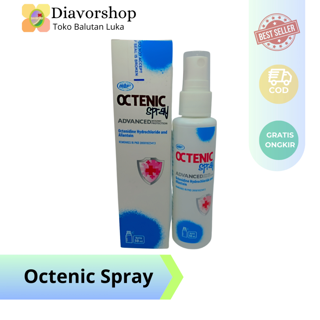 Jual Octenic Spray 50ml atau 250 ml perawatan luka/ luka diabetes/ luka ...