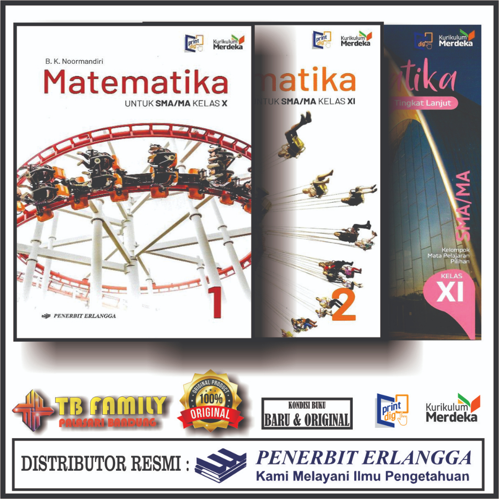 Jual MATEMATIKA Bk Noormandiri SMA Kelas 10 11 12 KURMER Erlangga Kurikulum Merdeka BARU DAN ...