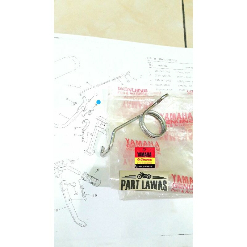 Jual PER PENAHAN PEDAL REM BELAKANG RX KING RXK RXS ORIGINAL ORI AS ...