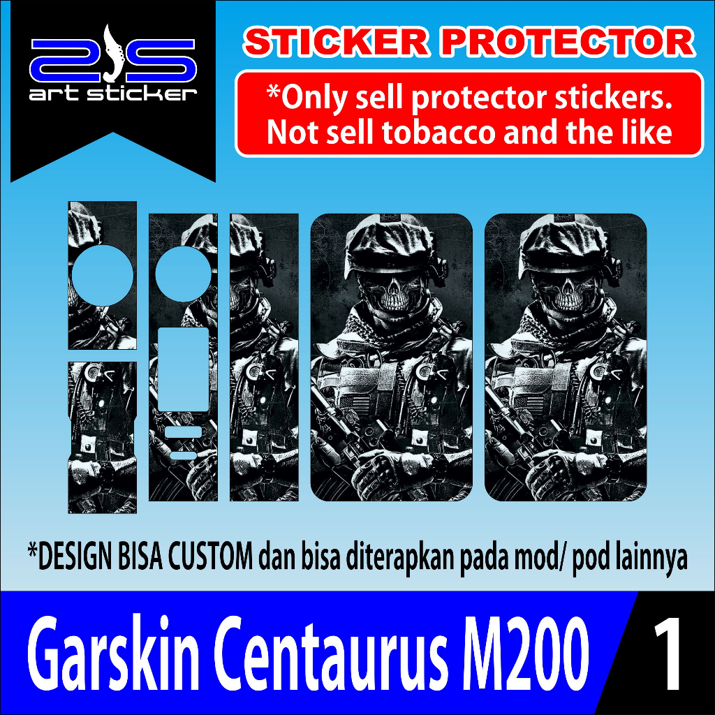 Jual Garskin Centrus M200 Backdoor Fullbody Skull Army Samsung | Shopee ...