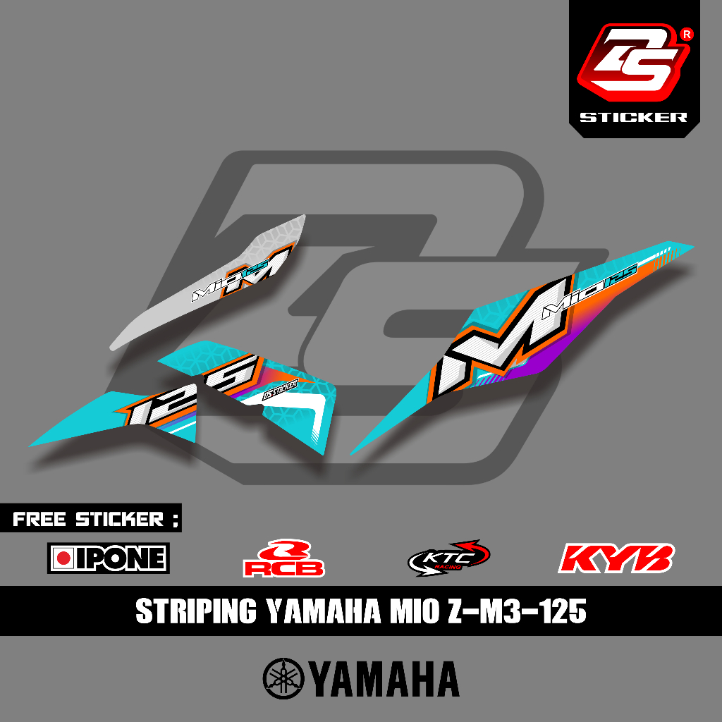 Jual Stiker Mio M3/Z Decal Striping Standar Mio M3/125 Premium Racing ...
