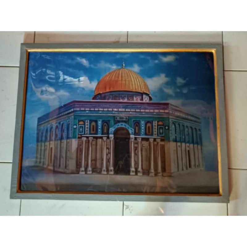 Jual hiasan dinding lukisan cetak masjid Al Aqsha palestina plus ...