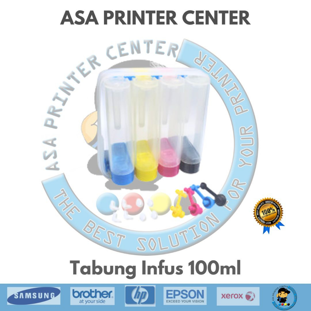Jual TABUNG INFUS TINTA PRINTER 100ML 4 WARNA/6 WARNA | Shopee Indonesia