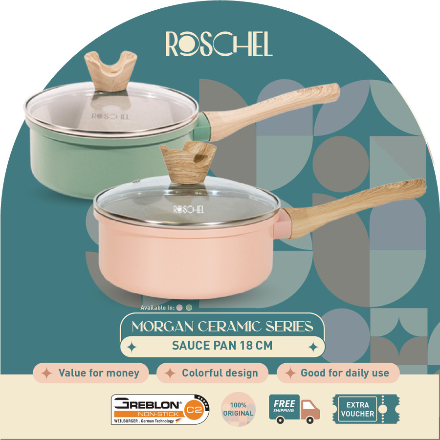 Jual ROSCHEL Panci Saus / Sauce Pan 18 Cm - Morgan Ceramic Series ...