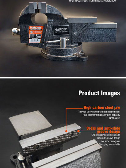 Jual Ragum duduk putar 8" / Catok Besi / Catok Meja / Heavy Duty Table ...