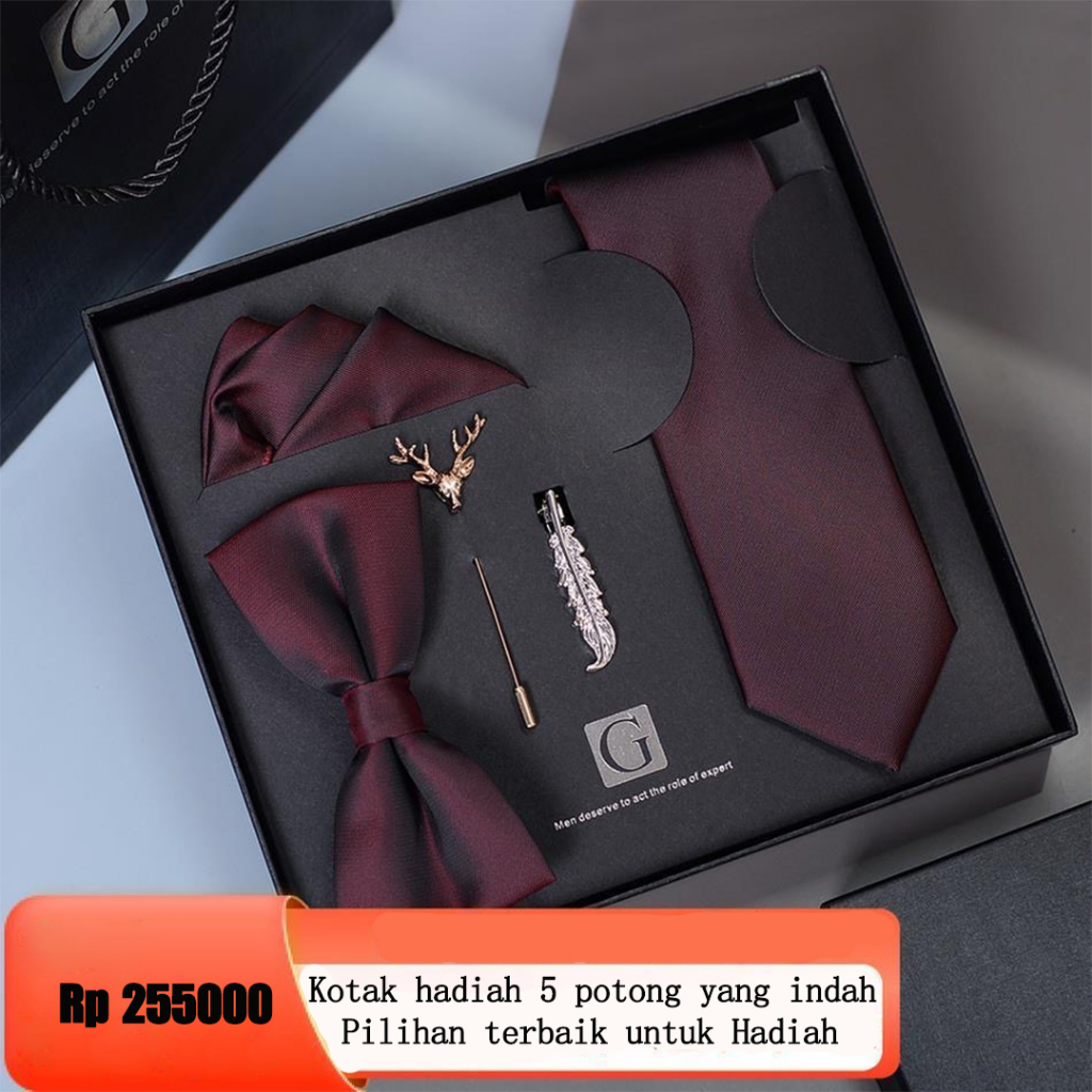 Jual ☌∋Dasi pria pakaian formal kasual dasi kupu-kupu kotak hadiah jas ...