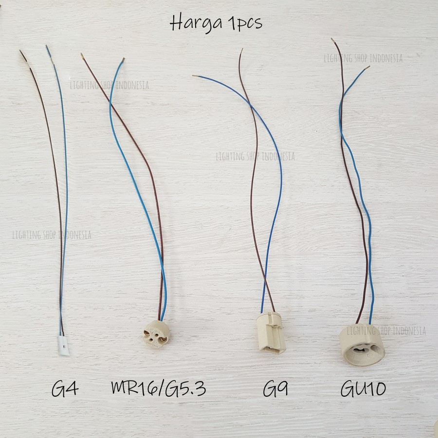 Jual Fiting halogen soket Mr16 G5.3 G4 G9 Gu10 G4 premium standard jerman | Shopee Indonesia