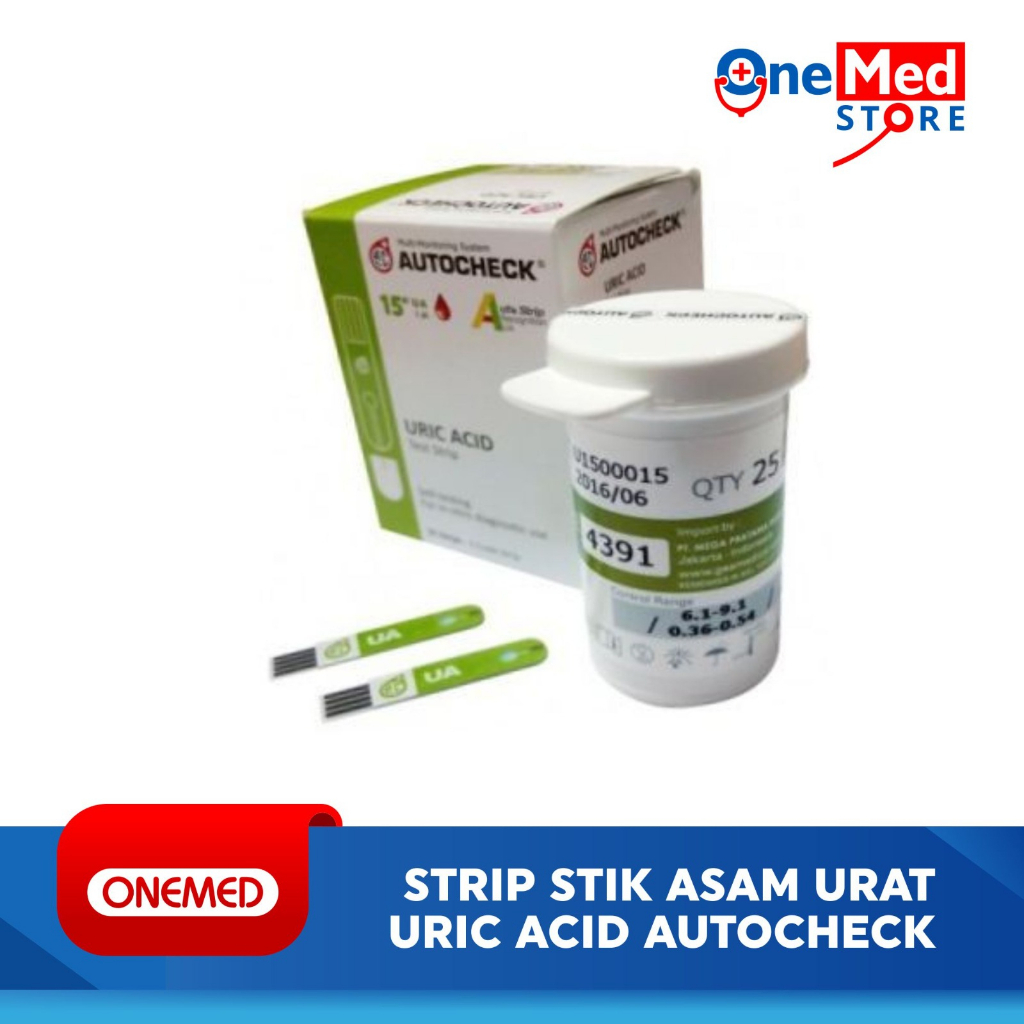 Jual Strip Asam Urat Uric Acid Autocheck tube isi 25pcs | Shopee Indonesia