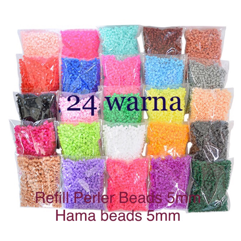 Jual REFILL PERLER BEADS 500-1000 pcs REFILL HAMA BEADS 5mm 500-1000 ...