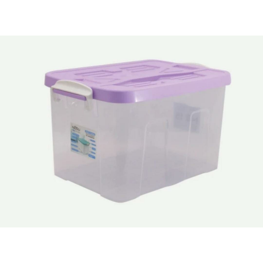 Jual Container Box Nobu 40 liter Roda Rak Bening Transparan | Shopee ...