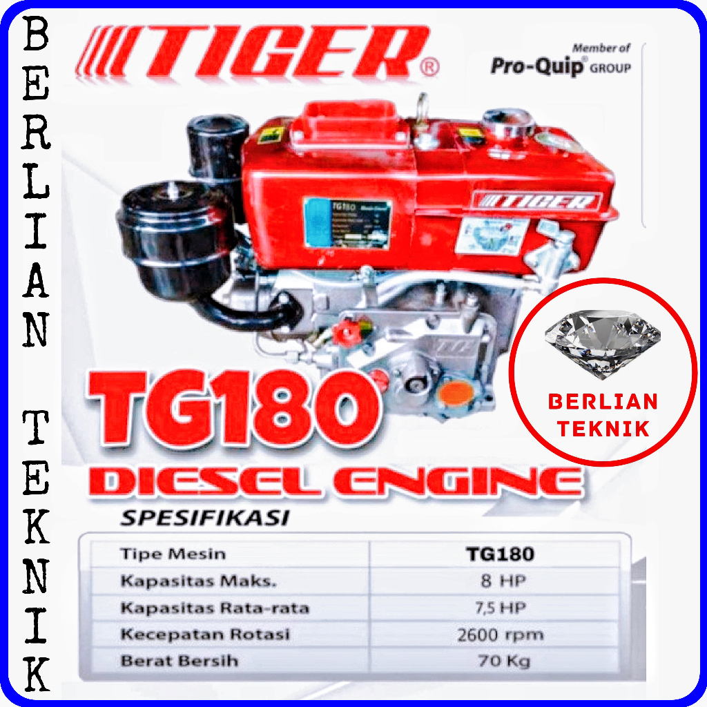 Jual Mesin Penggerak Solar Engine Diesel Tiger TG R180 / 8 HP Hopper | Shopee Indonesia