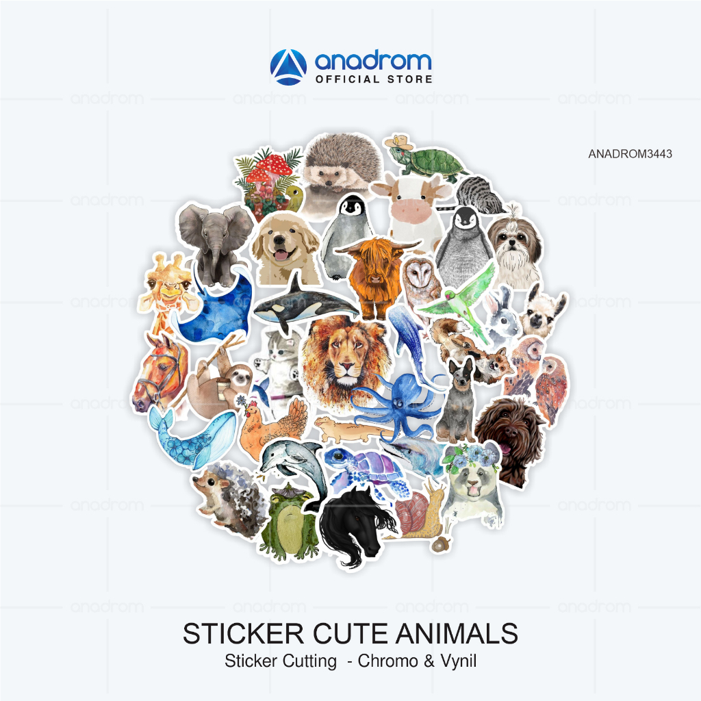 Jual Sticker Cute Animals | Sticker Aesthetic | Anadrom 3443 | Shopee ...
