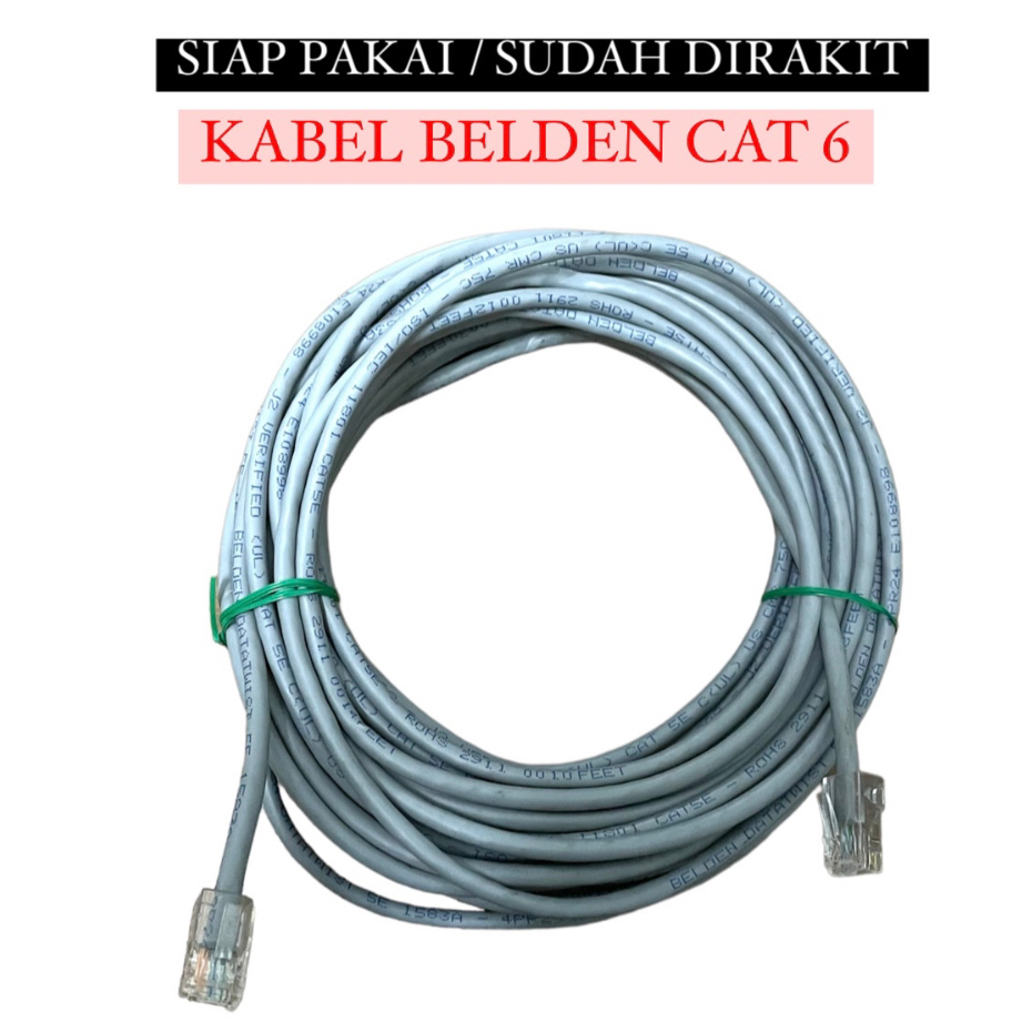 Jual KABEL UTP LAN CAT 6 BELDEN + RG 45 SIAP PAKAI/ SUDAH DIRAKIT ...