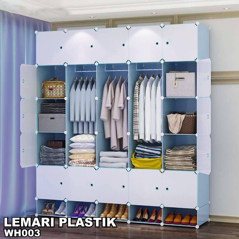 Jual Lemari Plastik 10 Pintu 2 Rak 1 Gantungan Lemari Plastik Lemari ...