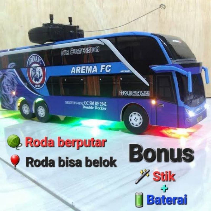Jual Miniatur bus bis mainan arema + remot | Shopee Indonesia