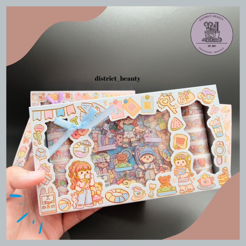 Jual PAKET STIKER CHL set stiker dan washitape masu transparan bahan ...