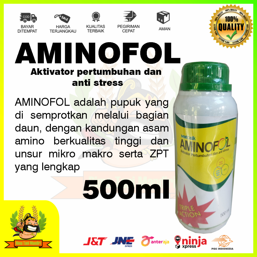 Jual Pupuk Aminofol Aktivator Pertumbuhan dan Anti stress 500 ml ...