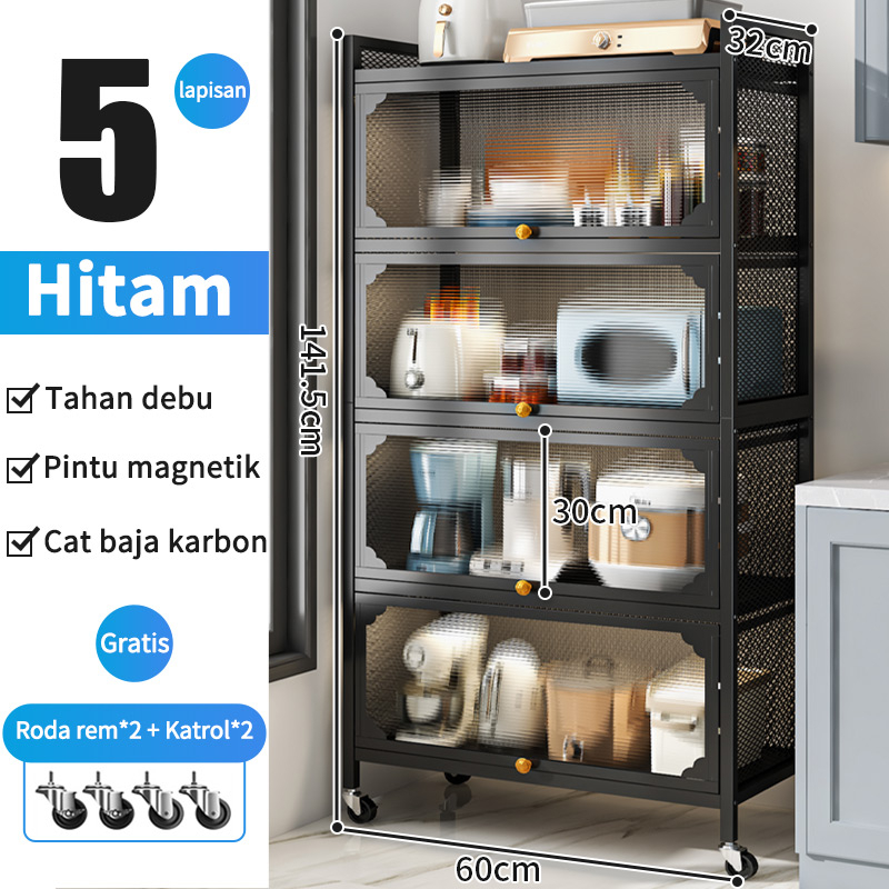 Jual Rak Kabinet Dapur Rak Lemari Dapur Oven Microwave Rak Penyimpanan ...