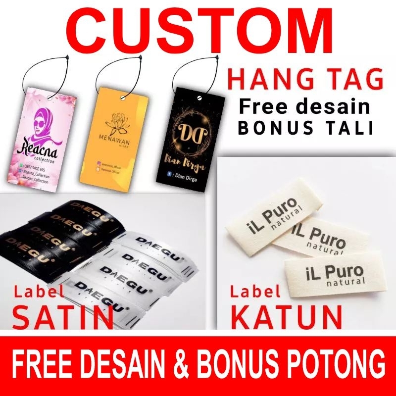 Jual Label Baju Label Pita Label Hang Tag Label Baju Import Label ...