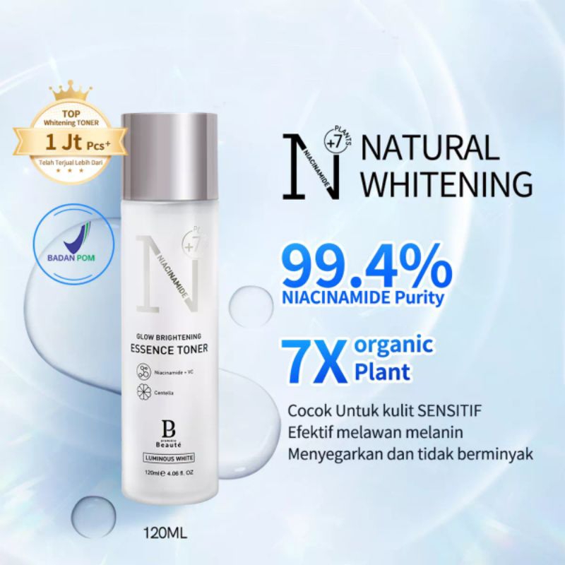 Jual Premiere beaute essence toner glow brightening natural whitening ...