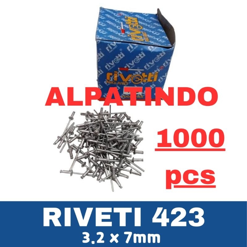Jual PAKU RIVET 423 RIVETTI RIVETI 1000pcs | Shopee Indonesia