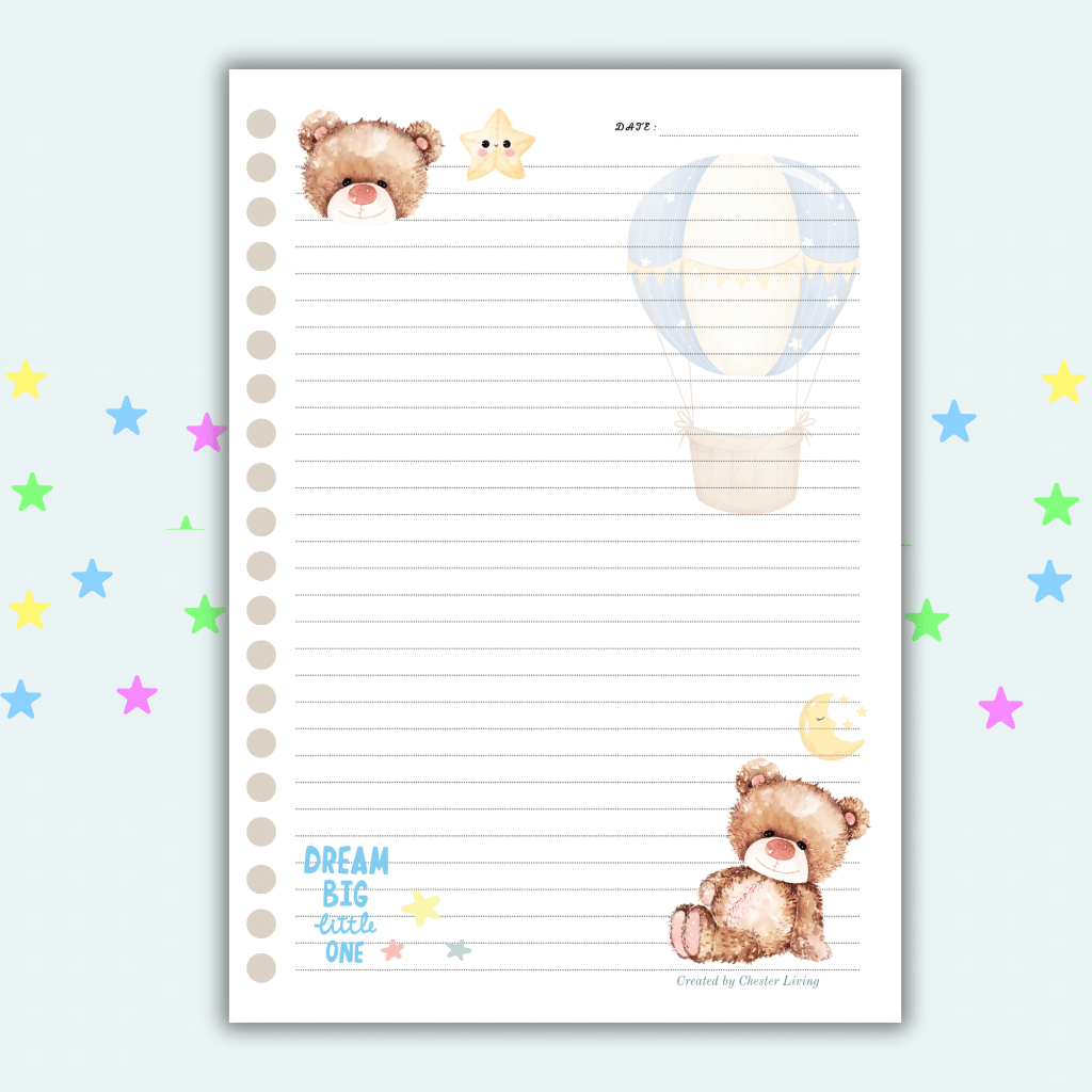 Jual TEDDY BEAR (Boneka Beruang) Loose leaf Isi Kertas File binder A5 ...