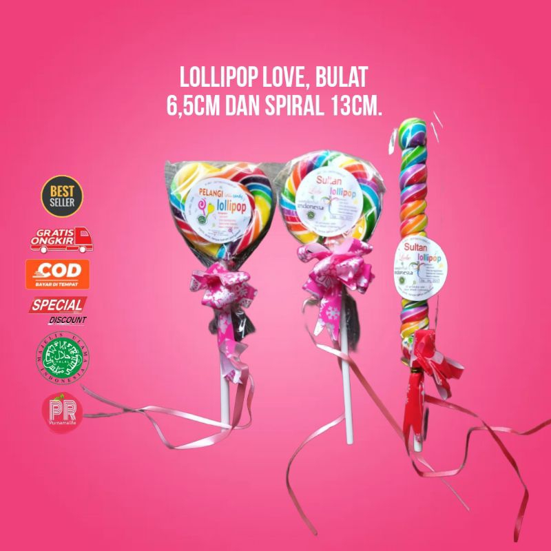 Jual Permen Lollipop Love Bundar 5,5cm - 6,5cm I Lolipop Candy I ...