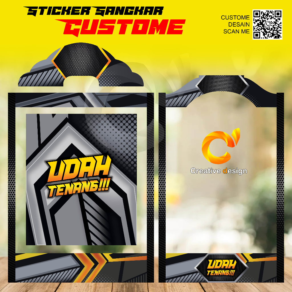 Jual STICKER DECAL SANGKAR MODEL KIPASAN (UDAH TENANG!!!) | Shopee ...