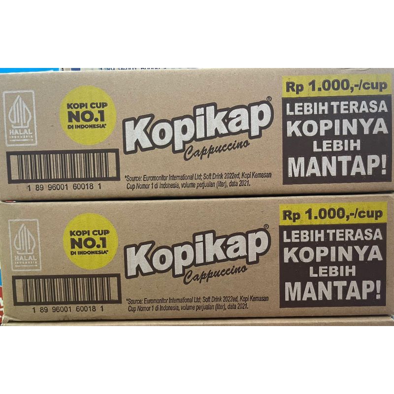 Jual Kopi Cup Kopikap Cappuccino 135ml x 24pcs | Shopee Indonesia