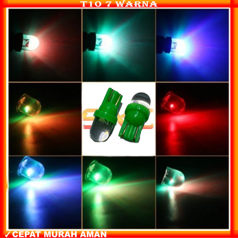 Jual PROMO LAMPU MOTOR LED LAMPU T10 7 WARNA RGB | LAMPU SENJA MOTOR 12 ...