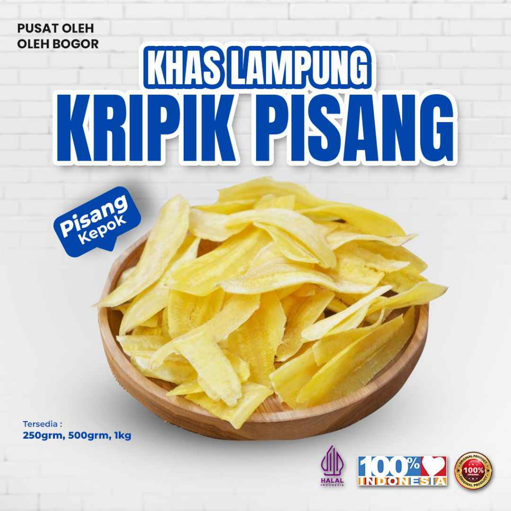 Jual Kripik Pisang Khas Lampung | Kripik Pisang Kepok Asin, Renyah dan ...