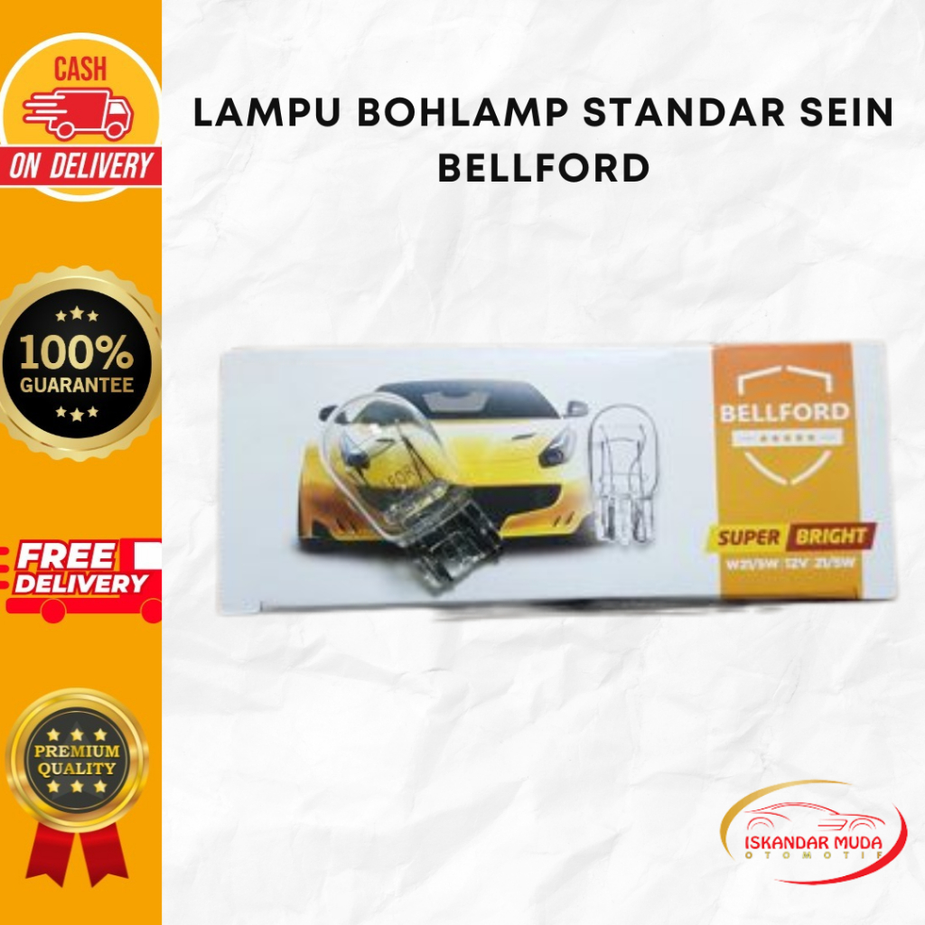 Jual Lampu Bohlamp Standar Sein Bellford T20 W21/5W 12v Kaki 2 Tancep ...