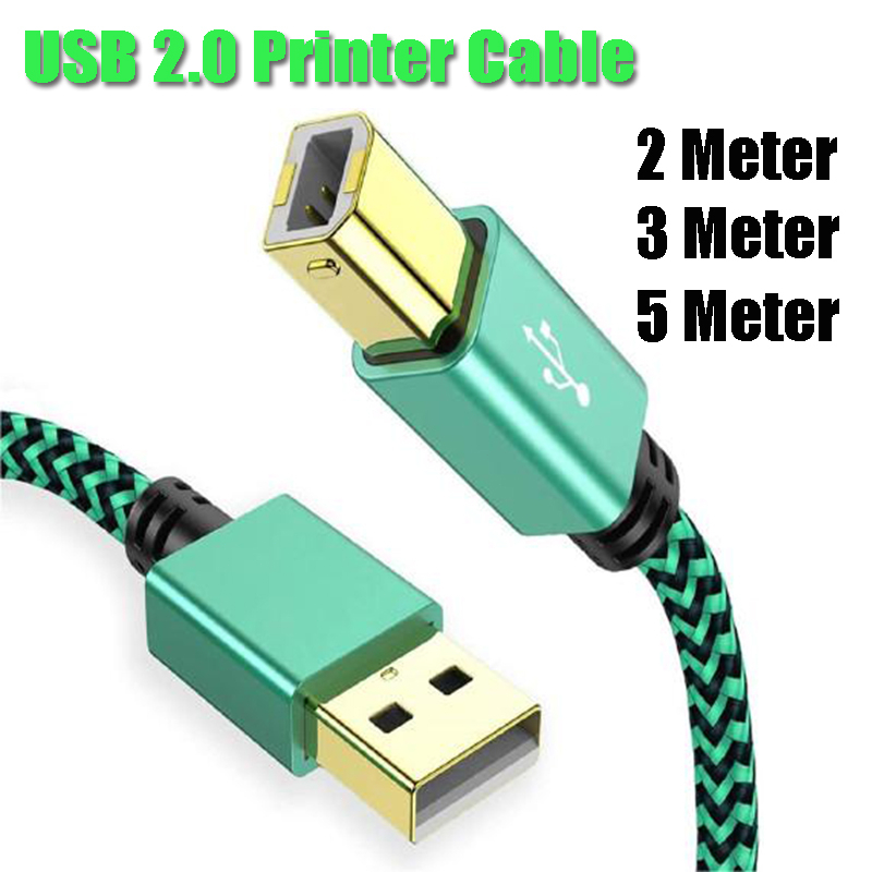 Jual USB 2.0 Kabel Printer HP Canon Epson 2m 3m 5m Cable USB Male to BM ...