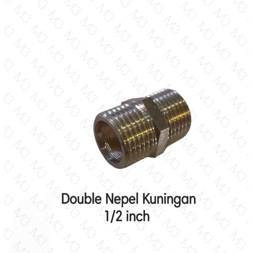 Jual DOUBLE NEPEL KUNINGAN 1/2 INCH | Shopee Indonesia
