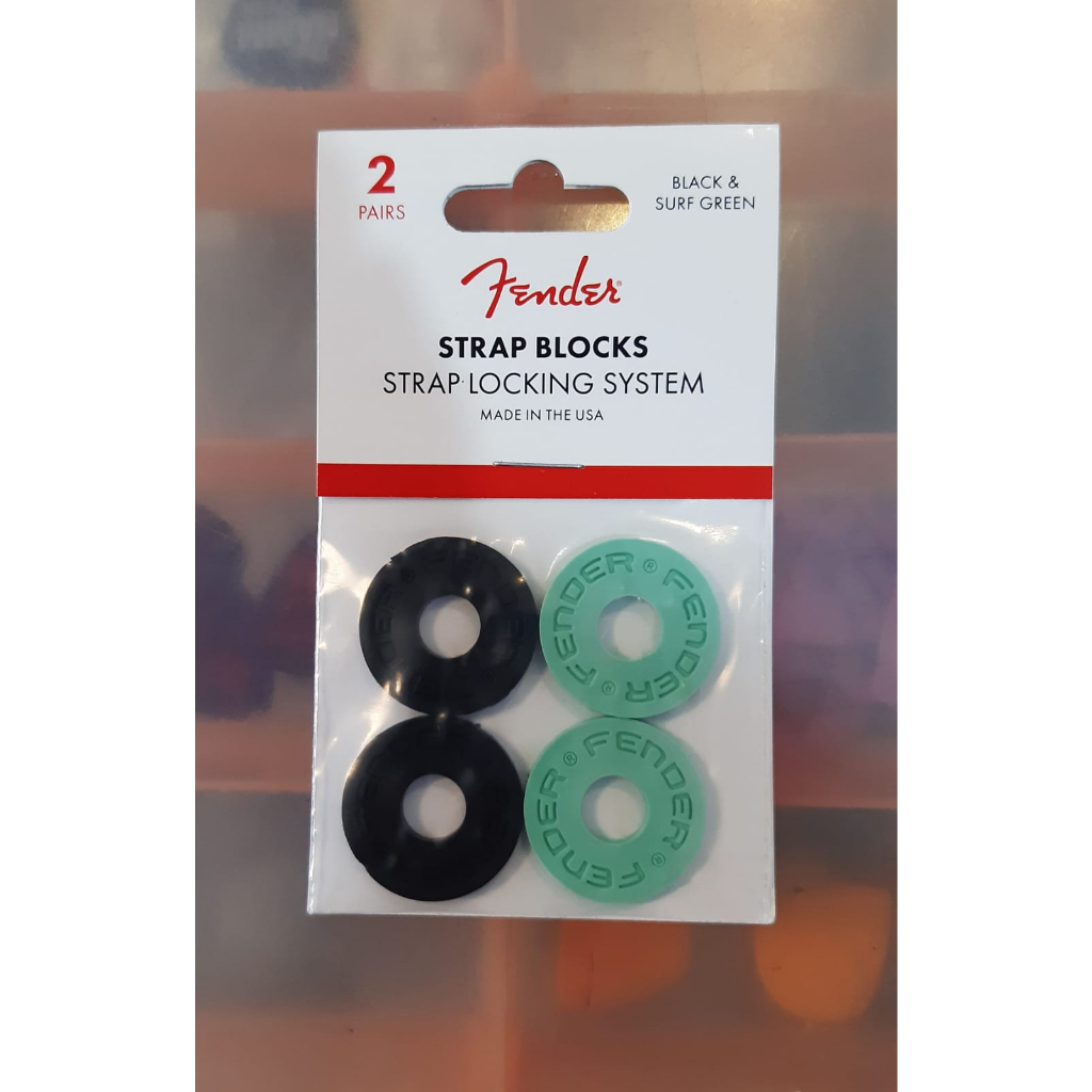 Jual Fender Strap Blocks - Strap Locking System (black & surf green ...