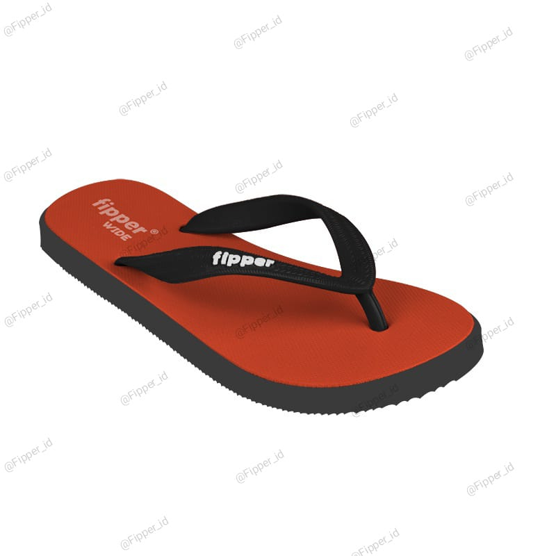 Jual [FIPPER WIDE] - Red Cinnabar/Grey Dark/Black - Sandal Jepit Pria & Wanita Original | Shopee ...