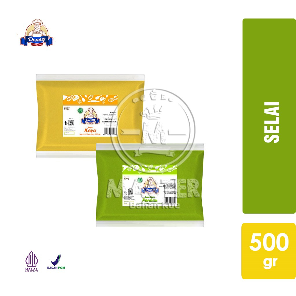 Jual Selai Isian Roti DONNY Filling Pandan / Sarikaya / Rasa Kaya [500 ...