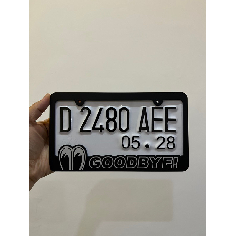 Jual License plate frame + custom plat nomor / frame plat nomor motor ...