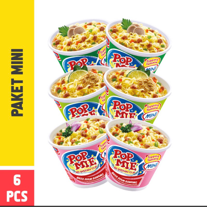 Jual Pop Mie Mini Paket Isi 6pcs | Shopee Indonesia