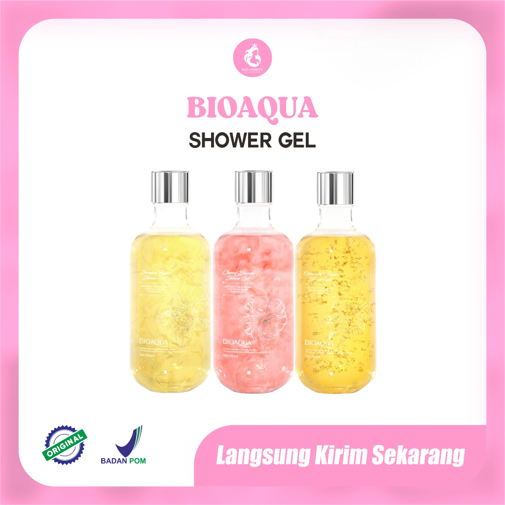 Jual BIOAQUA Shower Gel Abstract Fresh Petals Jasmine Flowers/Osmanthus/Cherry Blossom body wash ...