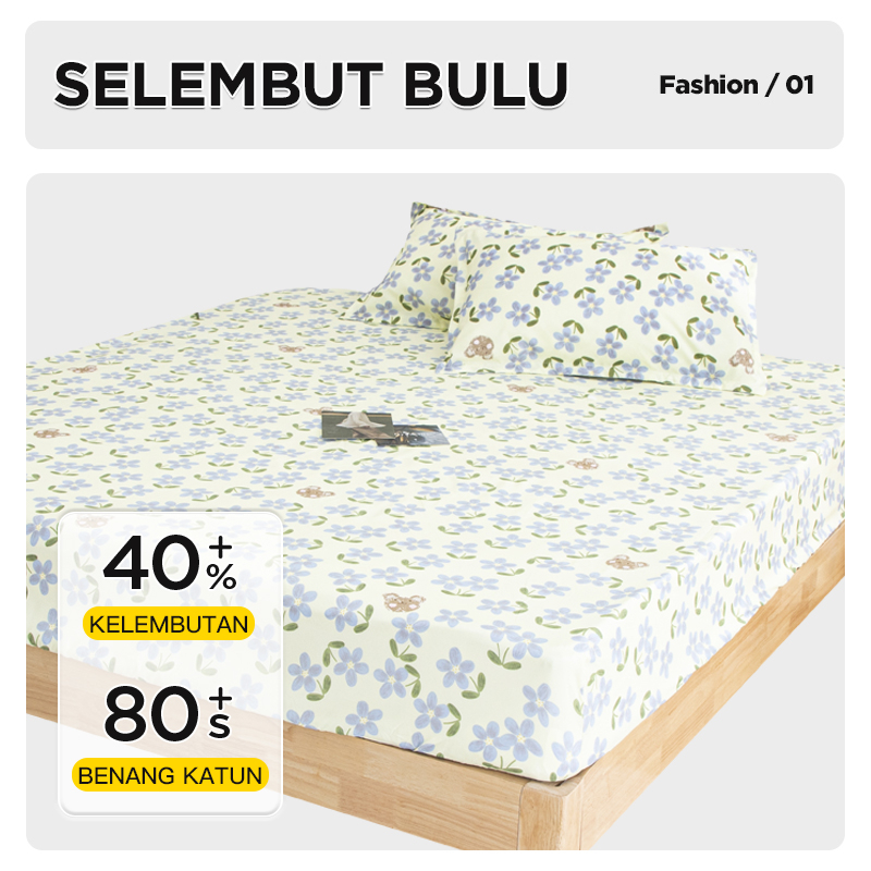 Jual World Home Sprei Set Aesthetic Motif Karakter | Seprai Kotak Ala ...